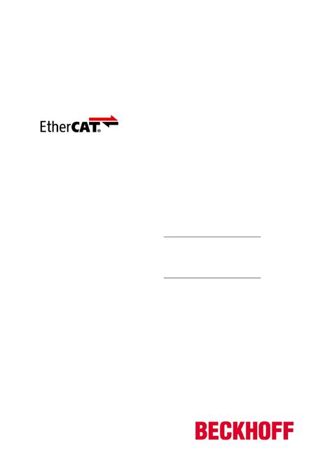 Beckhoff Ethercat Ip Core For Xilinx Fpgas V2 04e User Manual 126 Pages Also For Ethercat