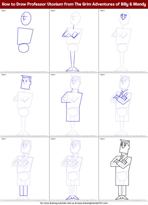 How To Draw Professor Utonium From The Grim Adventures Of Billy And Mandy