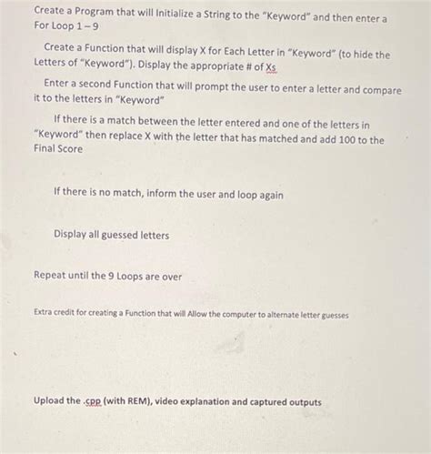 Solved Create A Program That Will Initialize A String To The