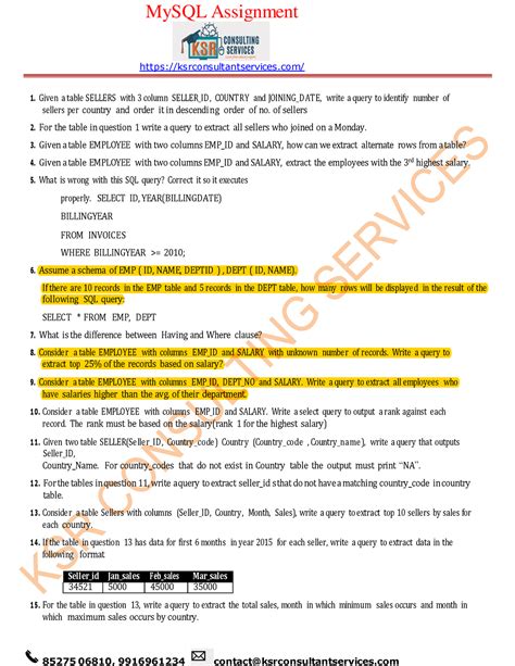 Sql Assessment For Practicing Quiesces Which Help