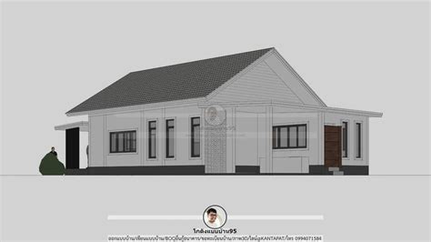P 1592 แบบบ้านชั้นเดียวสไตล์มูจิ บ้านทันสมัย แปลนบ้าน3มิติ ดูฟรี