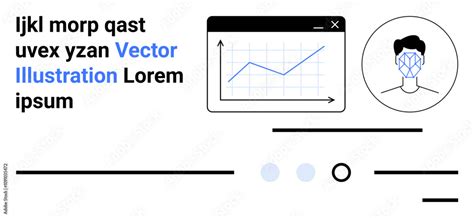Stock Vektorgrafik „graph Display User Avatar Text Elements Progress Indicators And