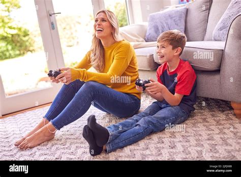 Mother Fun Son Video Game Mom Mothers Mum Funs Sons Computer