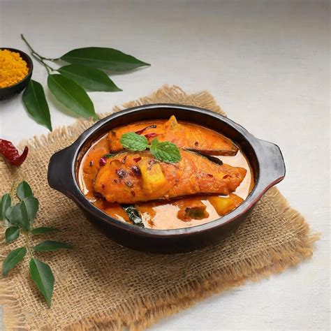 Premium Photo Spicy Fish Curryseer Fish Curry Traditional Indian