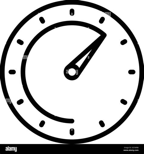Car Dashboard Icon Outline Vector Panel Meter Instrument Auto Control