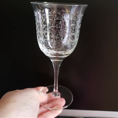 Etched Cordial Glasses Czech Antiques Board