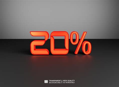 Premium Psd D Rendered Percentage