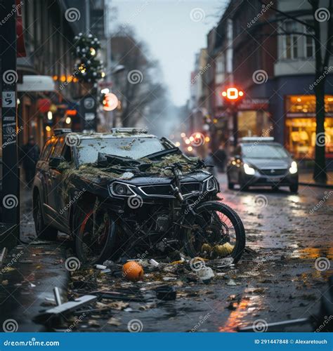 the consequence of a collision between a bicycle and a car on the road
