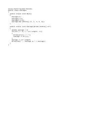 Programming Exercise Cs Using Static System Console Public Class Averages Public Static