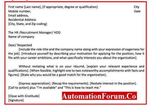 How To Write An Engineering Cover Letter