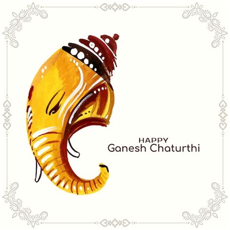 Free Vector Happy Ganesh Chaturthi Religious Festival Mythology