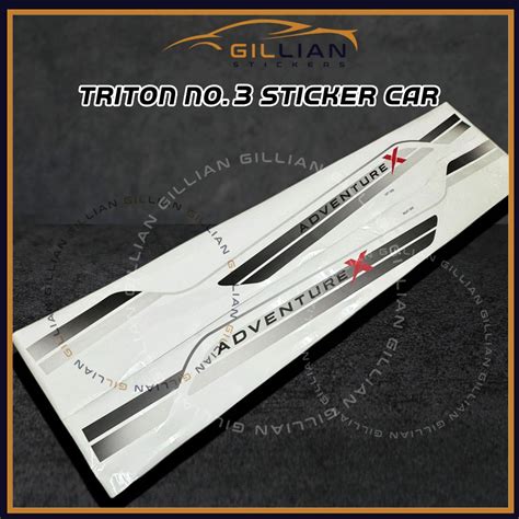 Design Sticker Body MITSUBISHI TRITON No 3 Car Side Body Sticker Lining Pelekat Triton Stiker