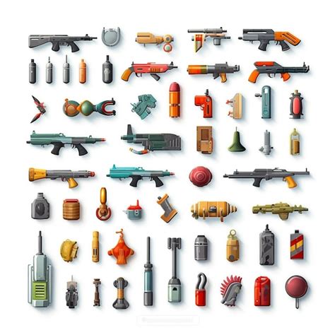 Premium Ai Image Game Items Elements Set Ai Generated