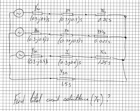 Solved Find The Total Circuit Admittance Yt With