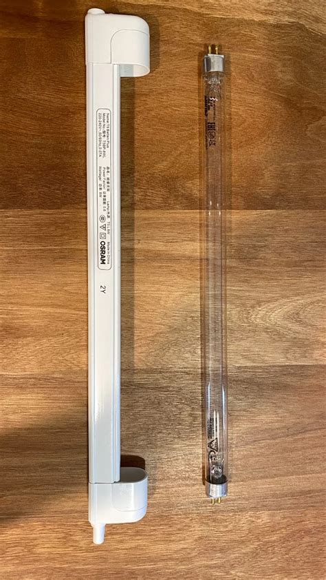 PHILIPS TUV UVC 8W T5 TUBE WITH OSRAM T5 BATTEN PLUS 8W FITTING AND ...