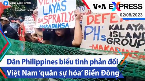 Dân Philippines Biểu Tình Phản đối Việt Nam ‘quân Sự Hóa Biển Đông