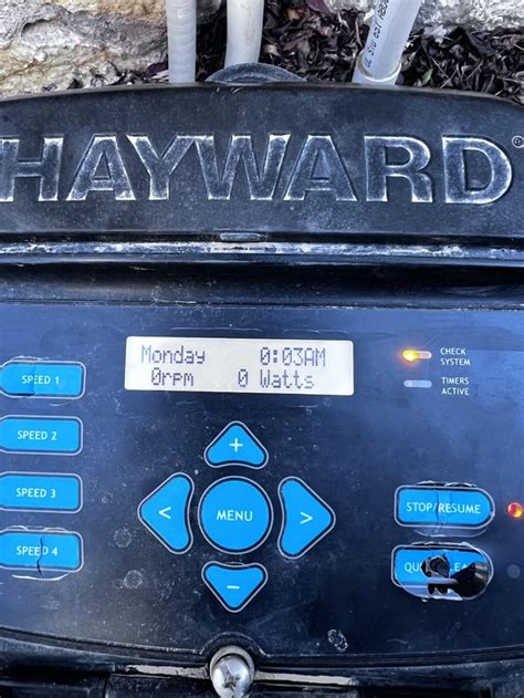 Hayward Pool Pump Not Turning On Error Code On Display Says “check