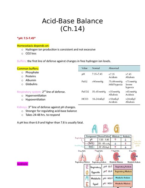 Acid Base Balance Acid Base Balance Ch Ph 75 7 Homeostasis