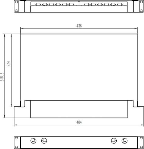 19 Slide Rail Rack Mount Patch Panel