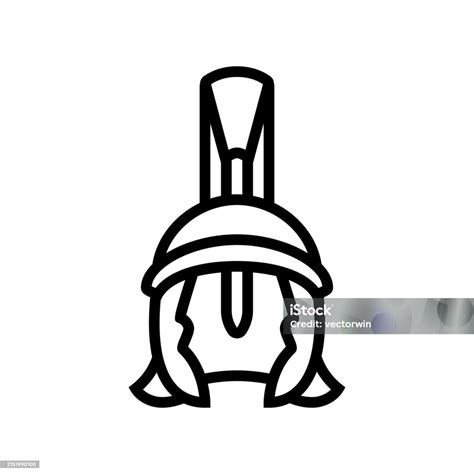 헬멧 스파르타 로마 그리스 라인 아이콘 벡터 일러스트 레이 션 Empire에 대한 스톡 벡터 아트 및 기타 이미지