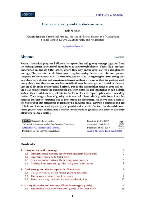 Emergent Gravity And The Dark Universe