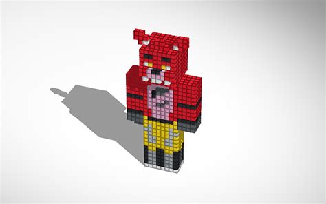 3d Design Foxy Minecraft Tinkercad