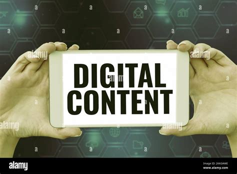 Text Caption Presenting Digital Content Concept Meaning Any Content