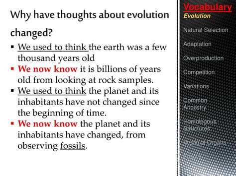Ppt Evolution And Natural Selection What Does It Mean To Evolve What