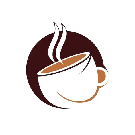 Kaffee Café Vektor Logo Design Premium Vektor