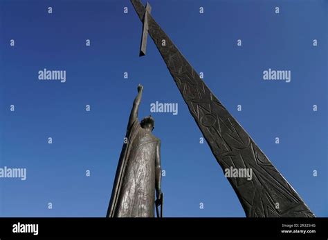Monument To Pythagoras Greek Philosopher And Mathematician Samos Pythagorion Southern Aegean