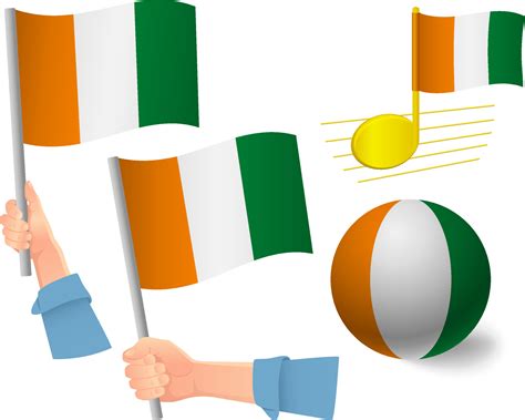 Cote Divoire Ivory Coast Flag Icon Set 8656343 Vector Art At Vecteezy