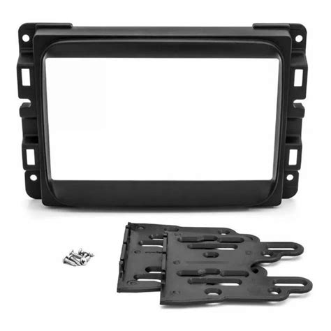 Moldura 2 Din Fiamon Fiat Toro Mobi Uno 2015 A 2021 Preto Fosco