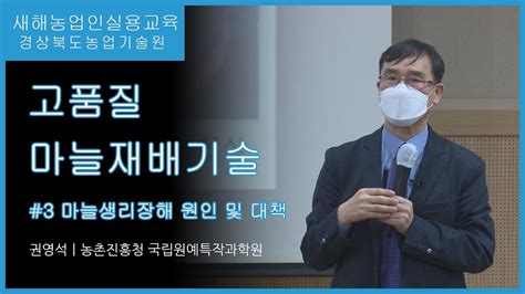 고품질 마늘재배기술 3편 마늘생리장해 원인 및 대책 Youtube