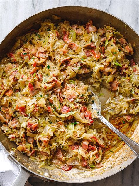 Bacon Cabbage Recipe Pan Fried Cabbage With Bacon — Eatwell101