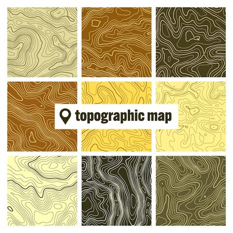 Premium Vector Colorful Topographic Map With Contour Lines Geographic