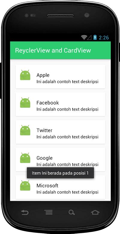 Cara Membuat ReyclerView Dan CardView Pada Android Studio My College Task