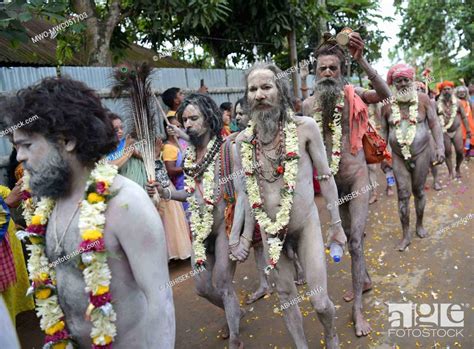 Naga Sadhus Naked Yogis Perform Different Religious Practices During