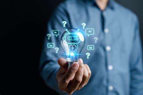 Businessman Using Robot Ai In Smartphone Intelligence Smart Aichat Bot With Ai Artificial