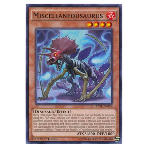 Yu Gi Oh Raging Tempest Miscellaneousaurus Common Rate En028