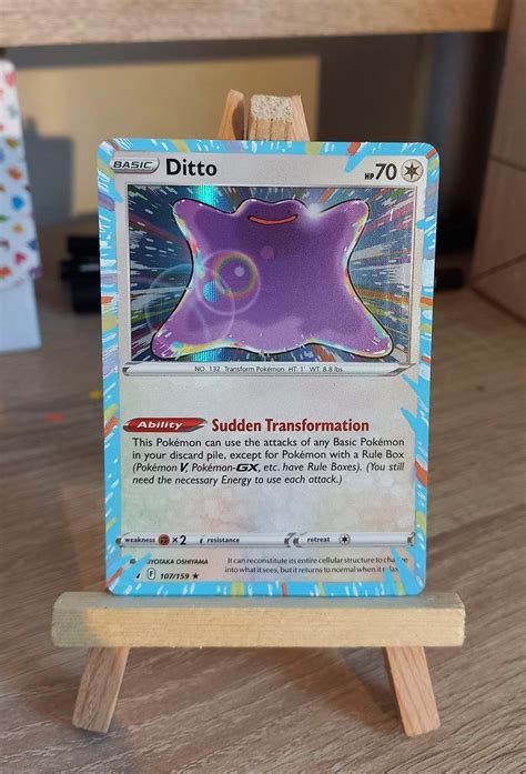 Ditto Pokémon Fan Art Altered Card Etsy
