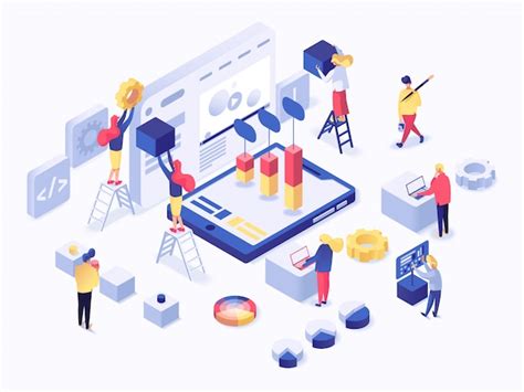 Premium Vector Modern Flat Isometric Concept Of Web Development