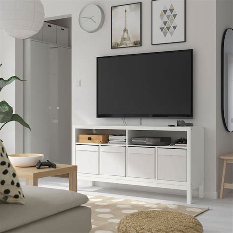 Kallax Mueble Tv Con Estructura Inferior Blanco 147x39x78 Cm Ikea