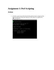 Assignment Docx Assignment Perl Scripting Actions Write A