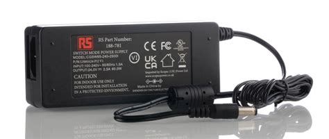 RS PRO RS PRO 60W Plug In AC DC Adapter 24V Dc Output 2 5A Output 188 781 RS Components