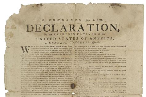 Declaration Of Independence Document