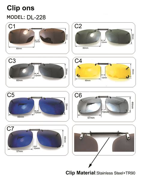 Large Spring Clip On For Sunglasses Clip On Sunglasses