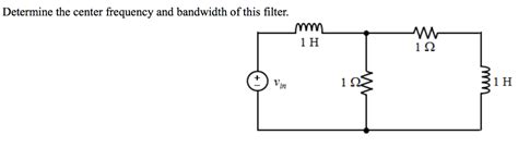 Solved Determine The Center Frequency And Bandwidth Of This