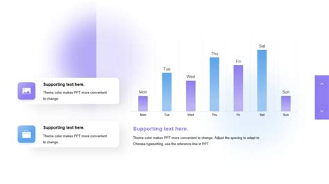 多色阴影ppt柱状图 Ppt模板下载