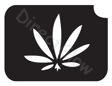 Pot Leaf Tattoo Stencil