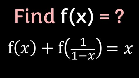 Functional Equations Demystified A Step By Step Explanation Youtube